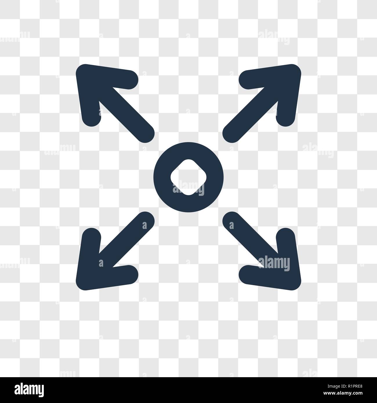 Expand vector icon isolated on transparent background, Expand ...