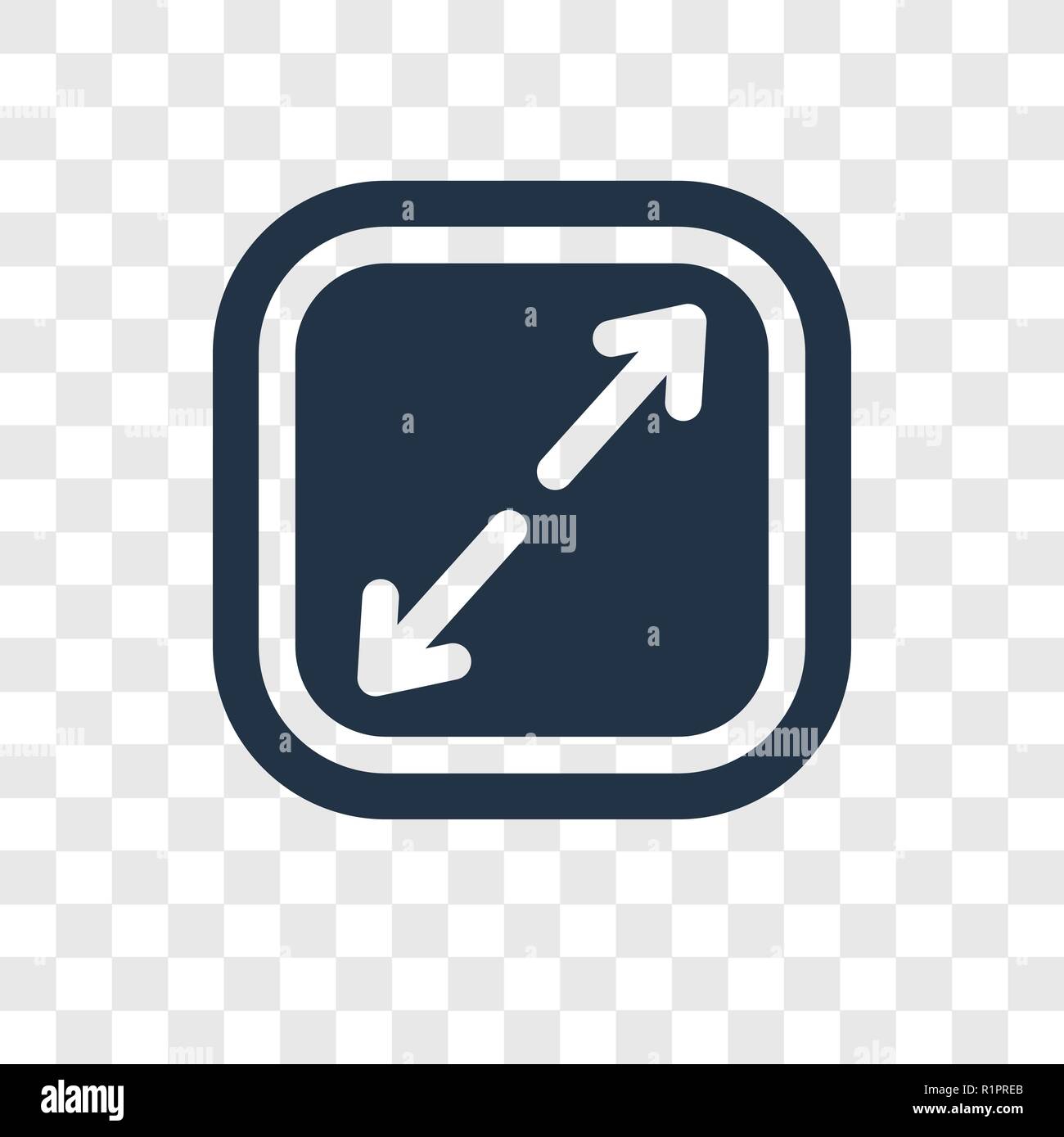 Expand vector icon isolated on transparent background, Expand ...