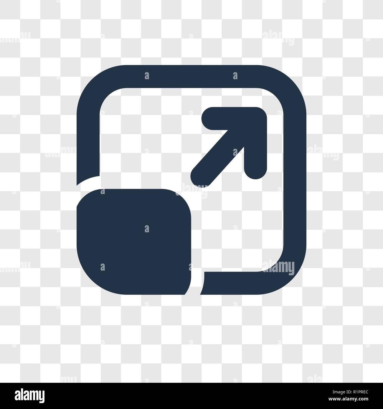 Maximize vector icon isolated on transparent background, Maximize ...