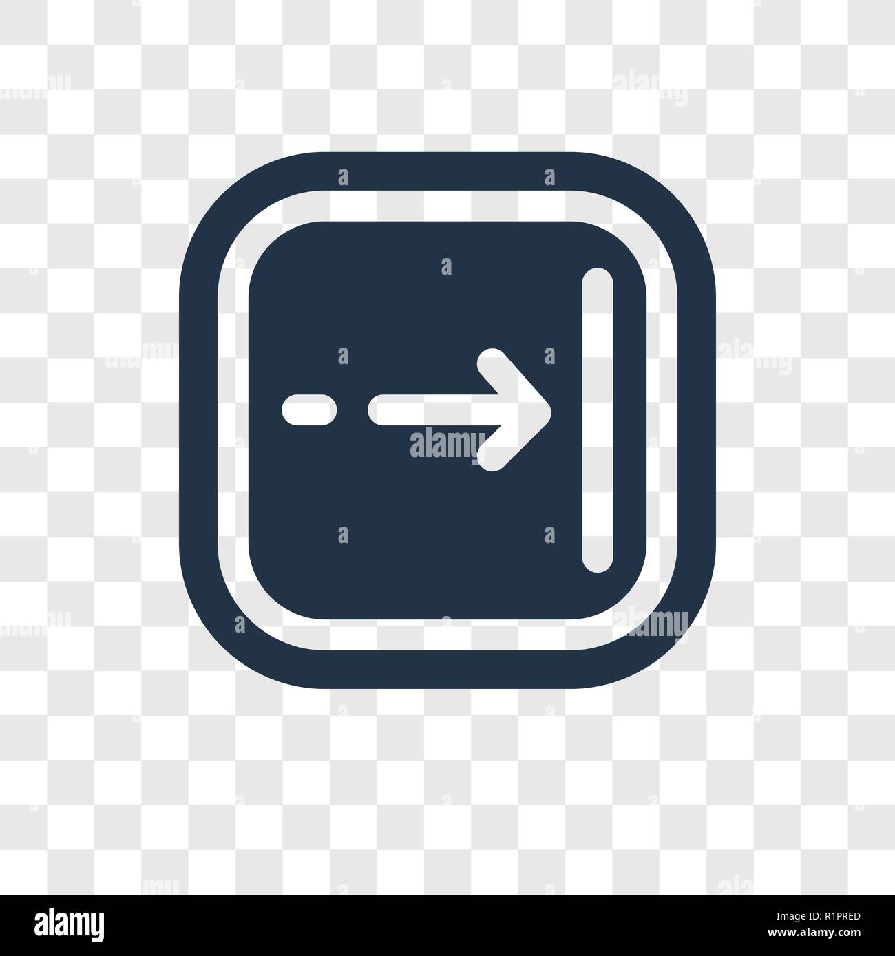 Right arrow vector icon isolated on transparent background, Right arrow ...