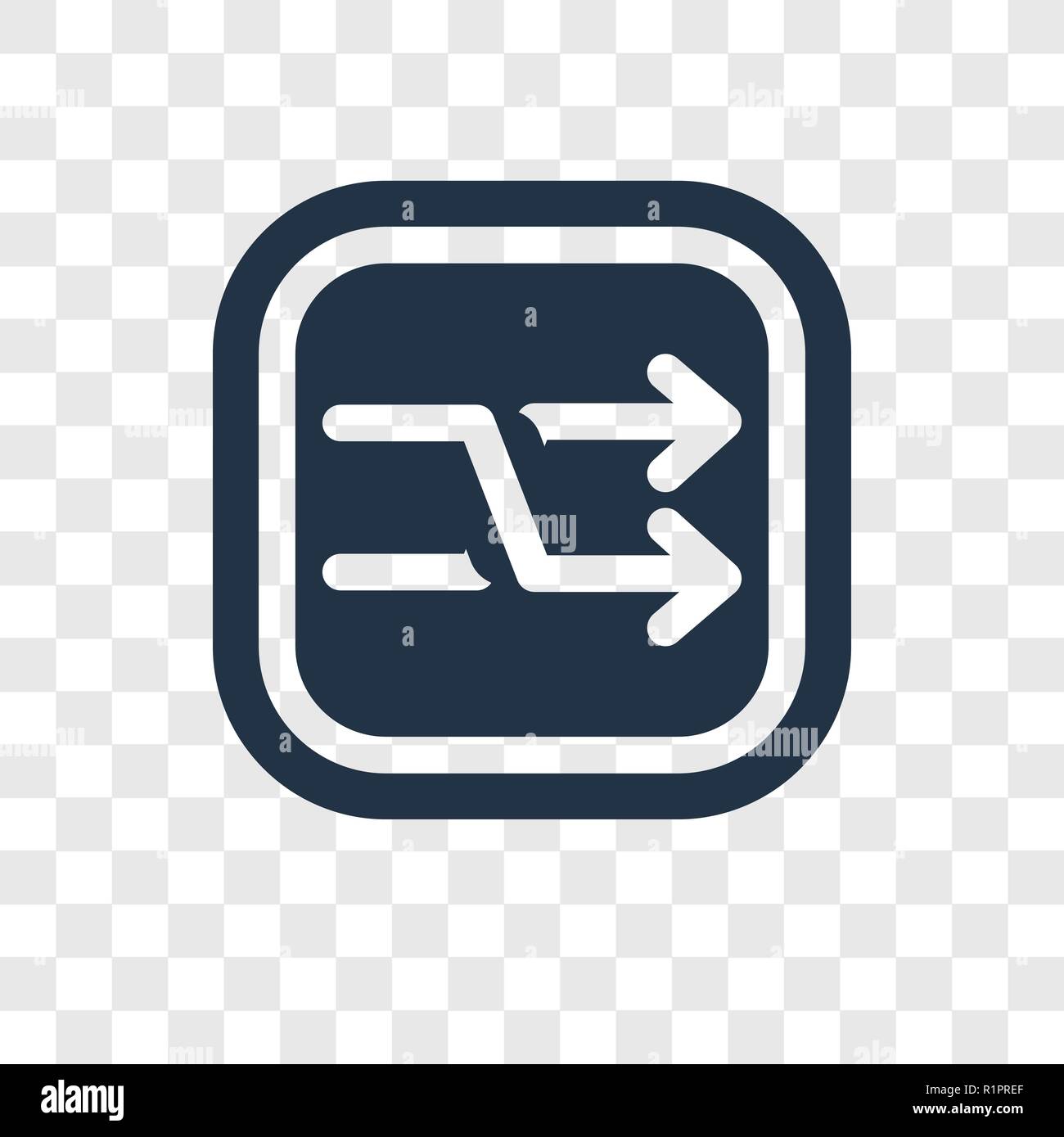 Shuffle vector icon isolated on transparent background, Shuffle ...