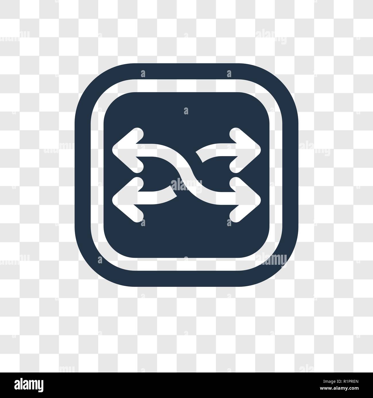 Shuffle vector icon isolated on transparent background, Shuffle ...