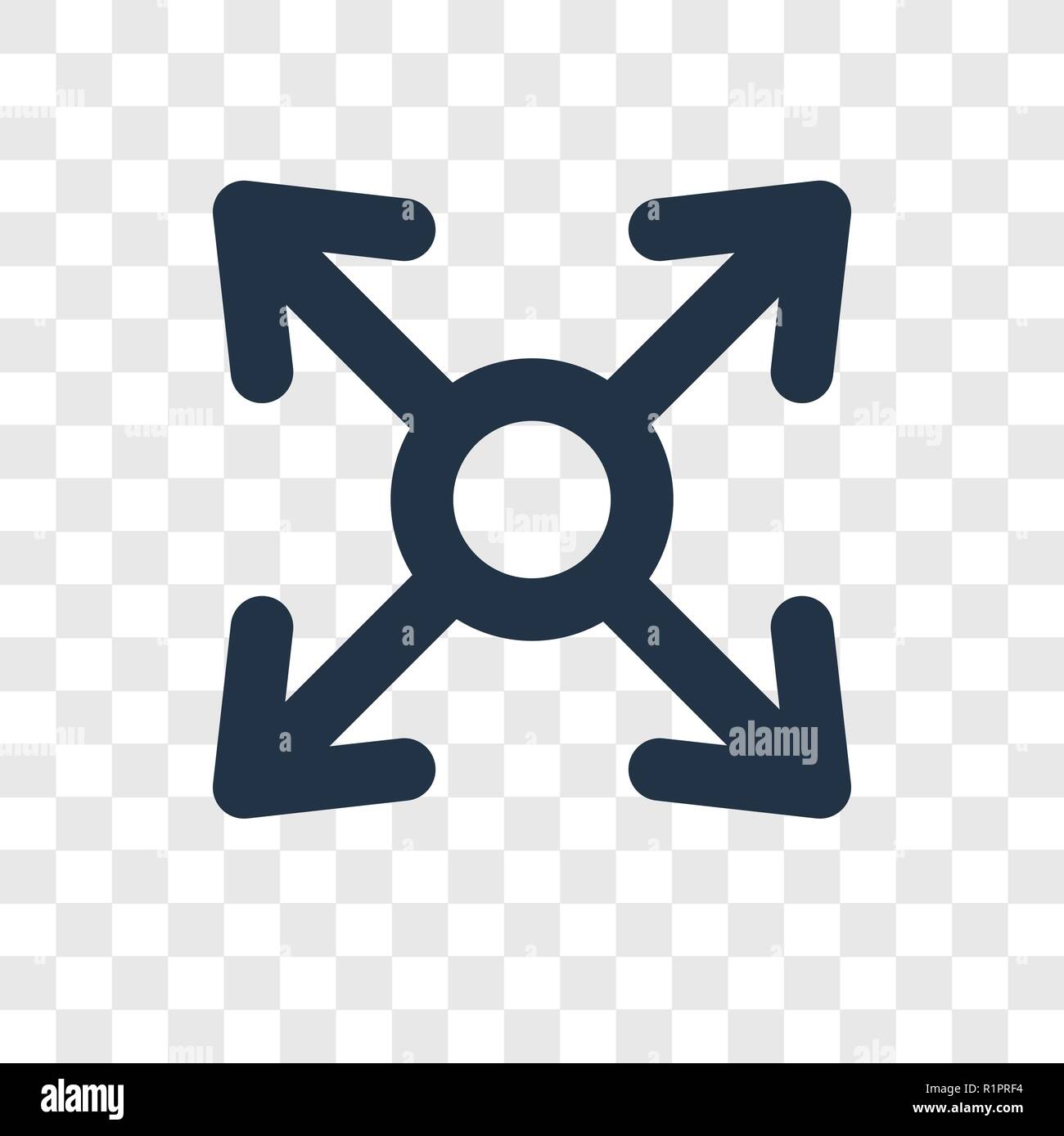 Expand vector icon isolated on transparent background, Expand ...