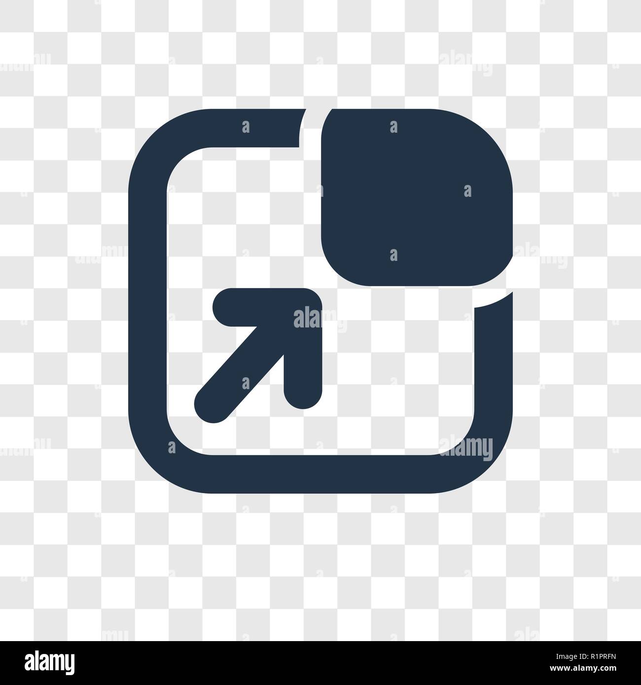 Maximize vector icon isolated on transparent background, Maximize ...