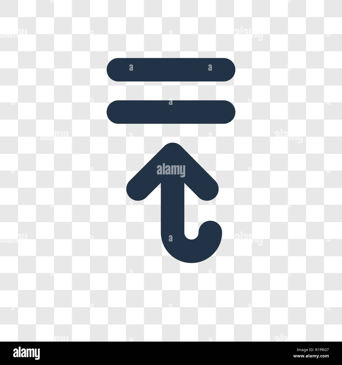 Upward vector icon isolated on transparent background, Upward ...