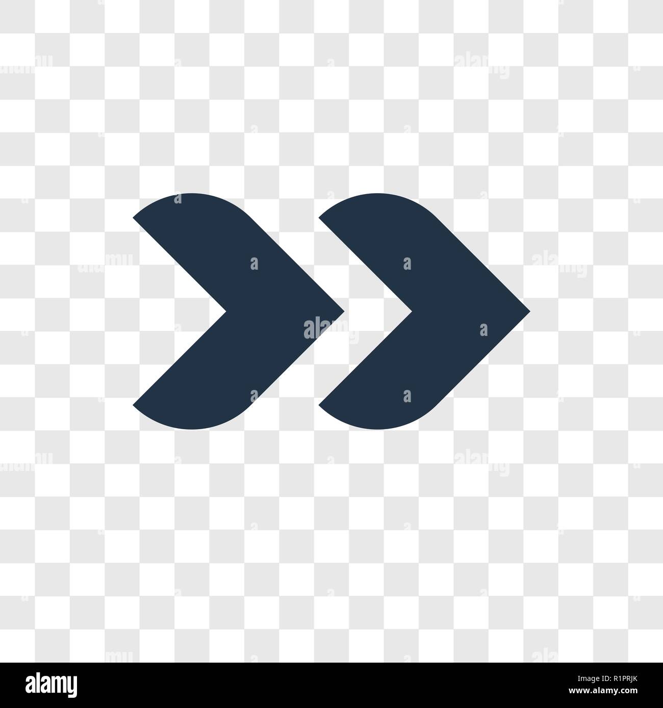 Next vector icon isolated on transparent background, Next transparency ...