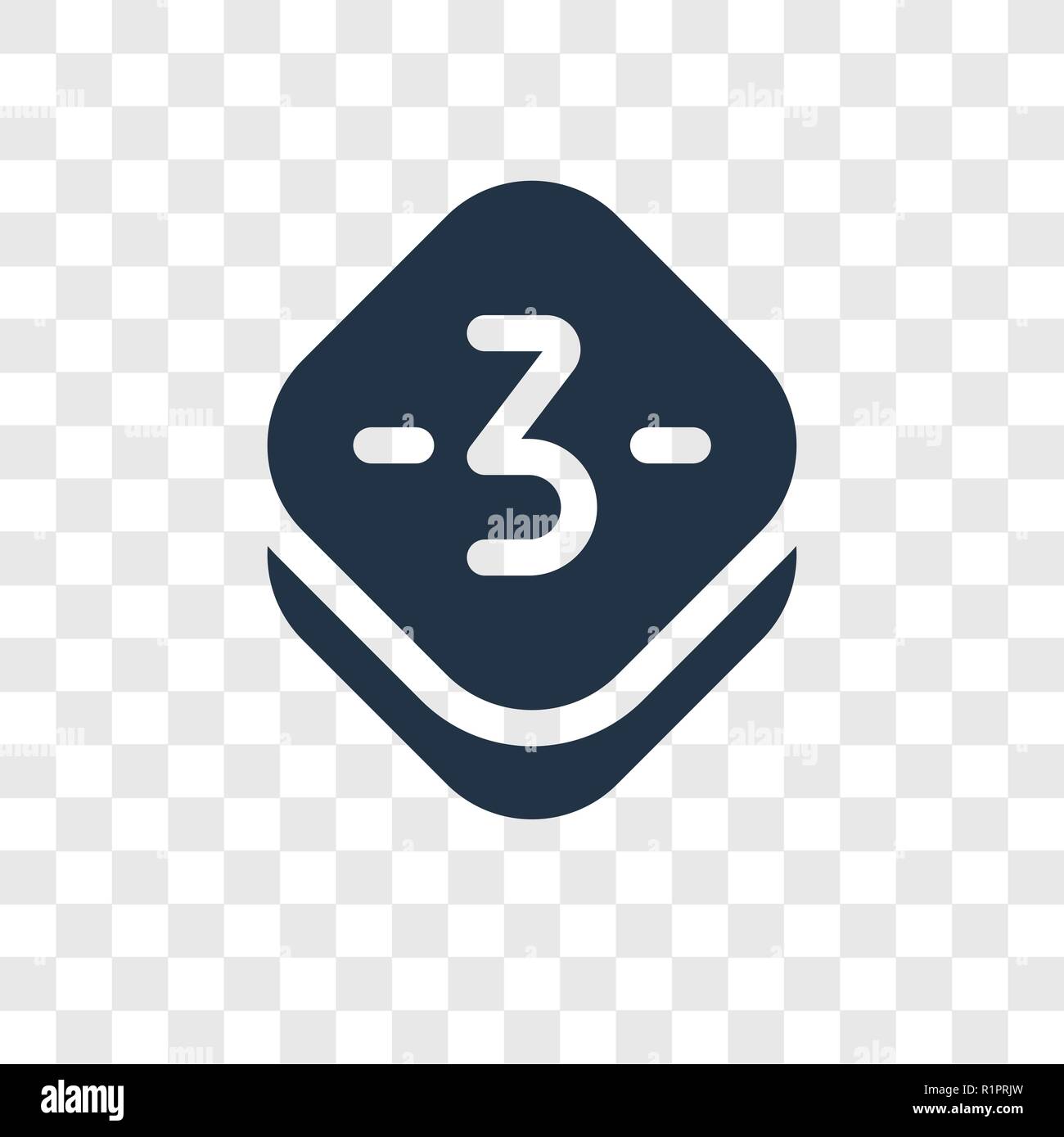 Three vector icon isolated on transparent background, Three ...