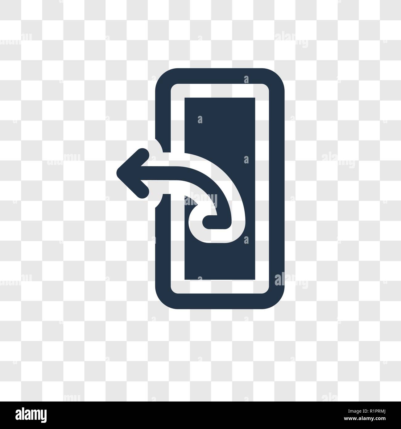 Return vector icon isolated on transparent background, Return ...