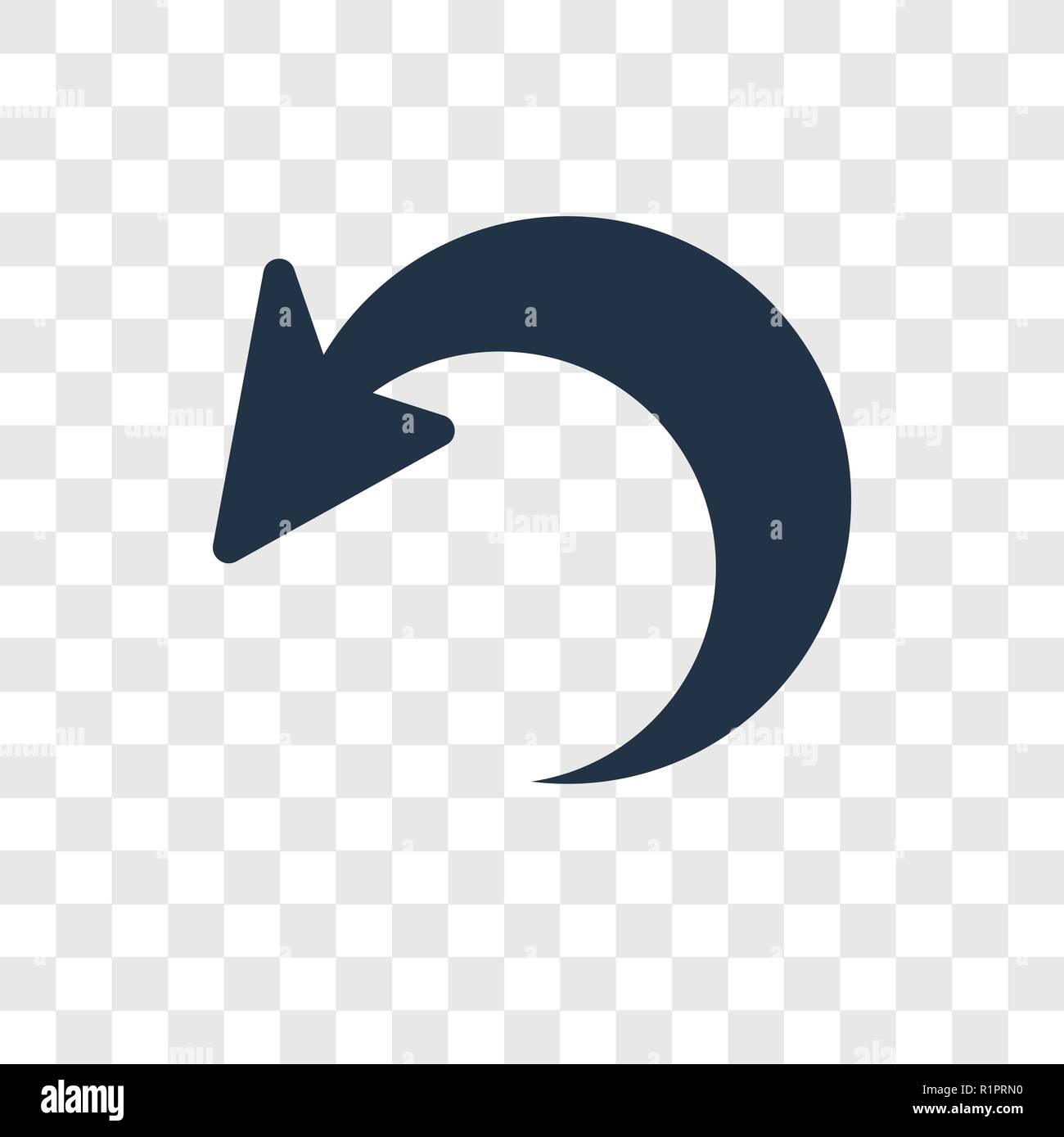 Return vector icon isolated on transparent background, Return ...