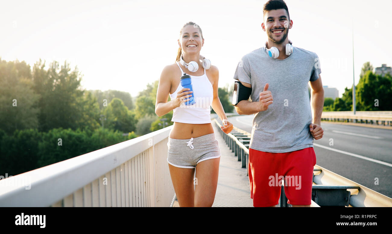 Woman man couple training hi-res stock photography and images - Alamy