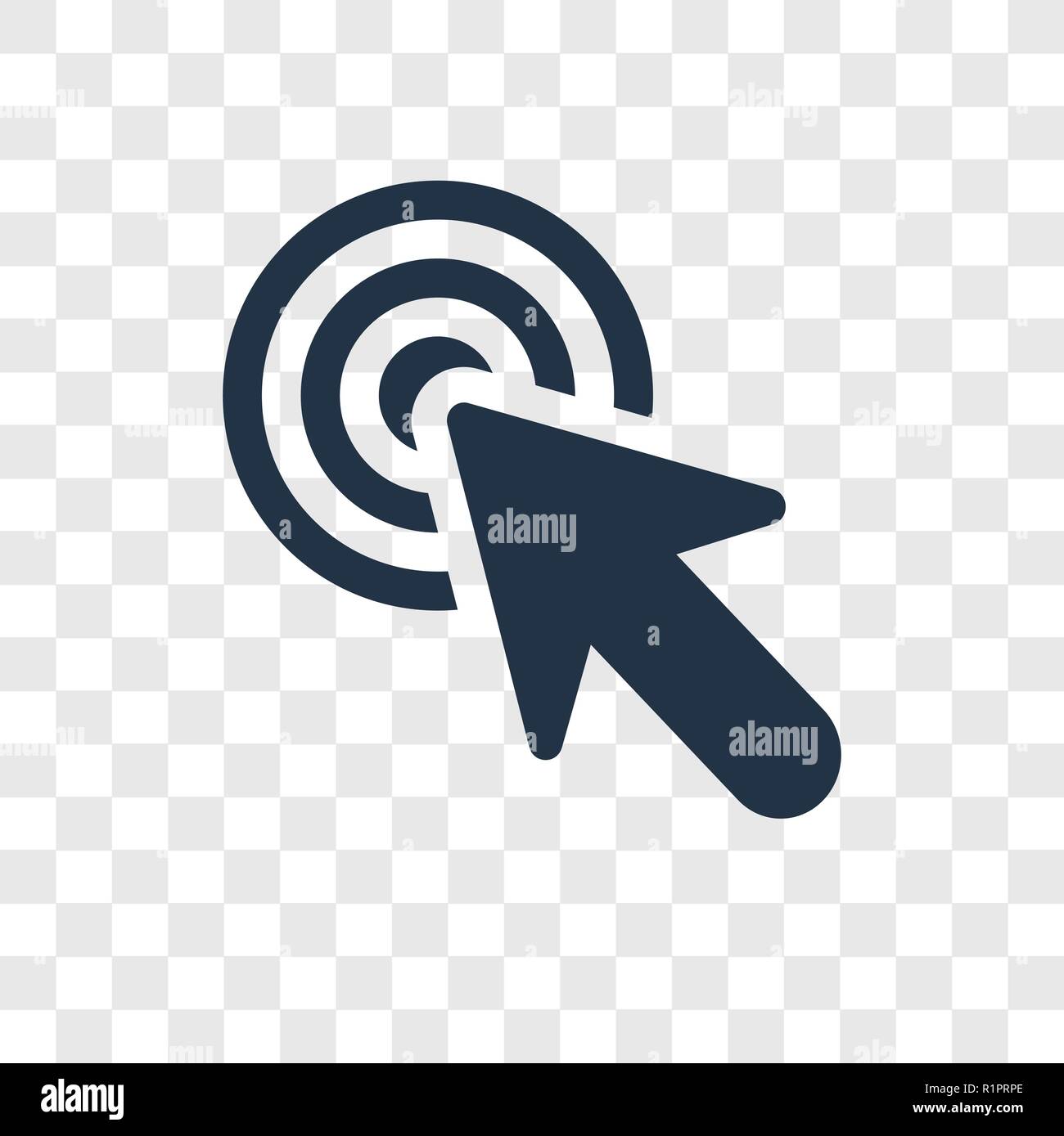 Pointer vector icon isolated on transparent background, Pointer transparency logo concept Stock ...