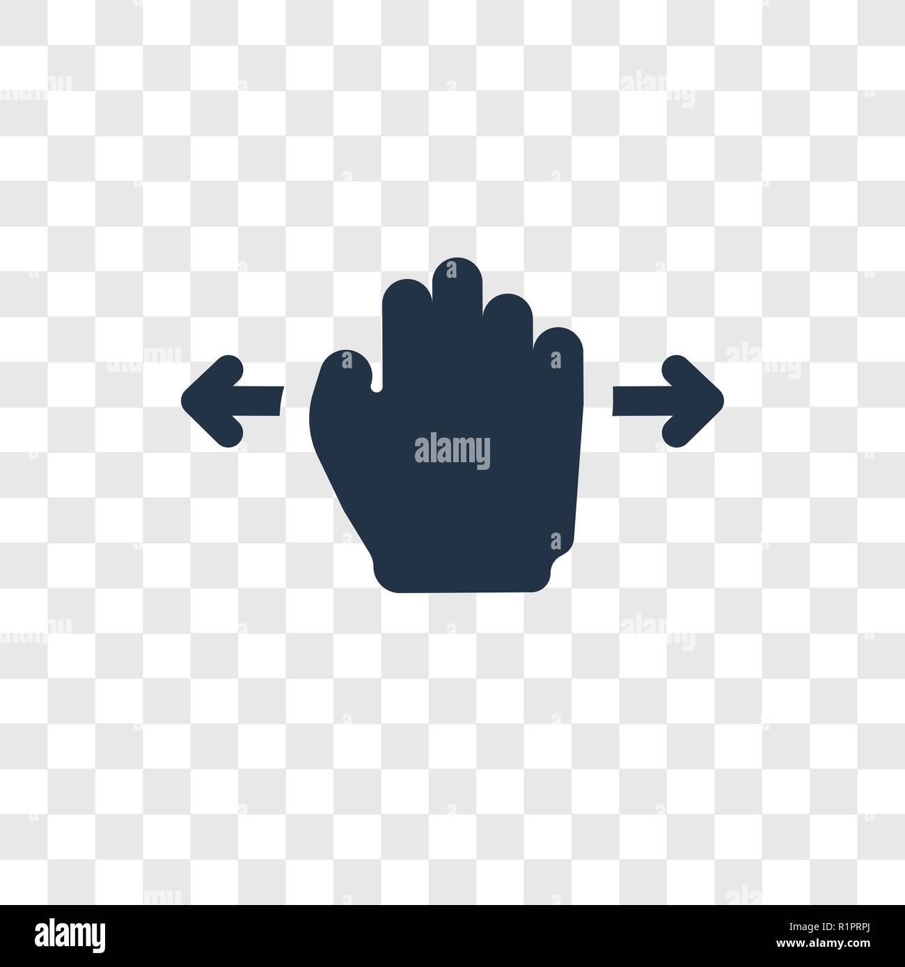 Hand Move vector icon isolated on transparent background, Hand Move ...