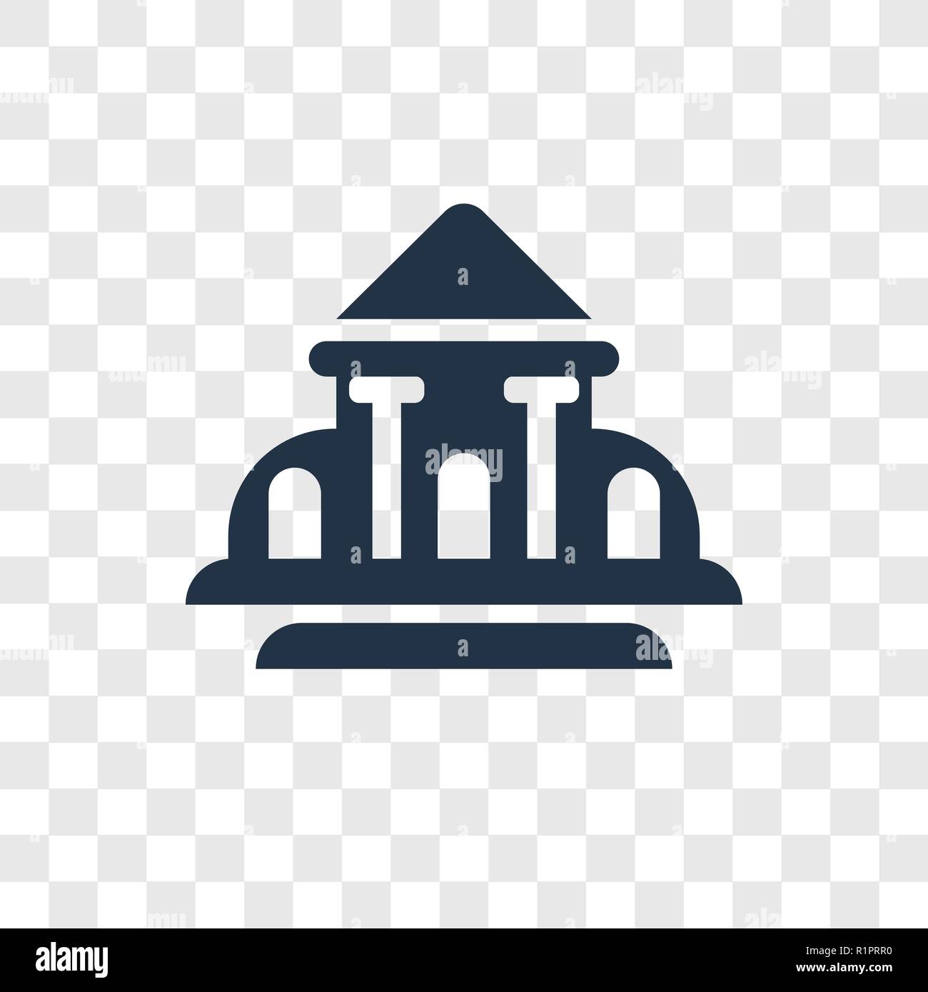 White house vector icon isolated on transparent background, White house ...