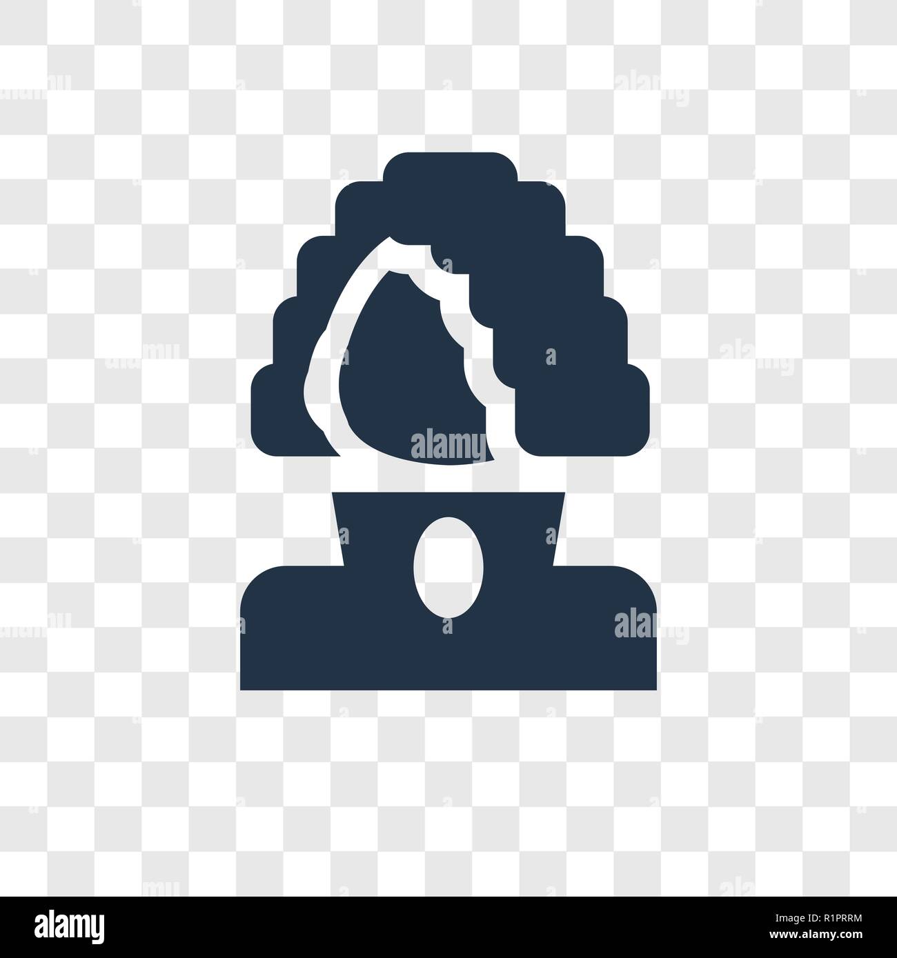 George washington vector icon isolated on transparent background ...