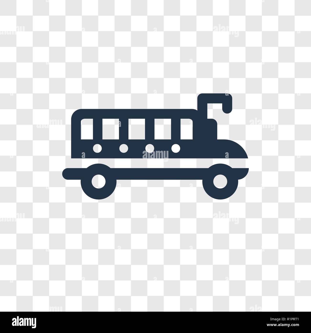 School bus vector icon isolated on transparent background, School bus ...