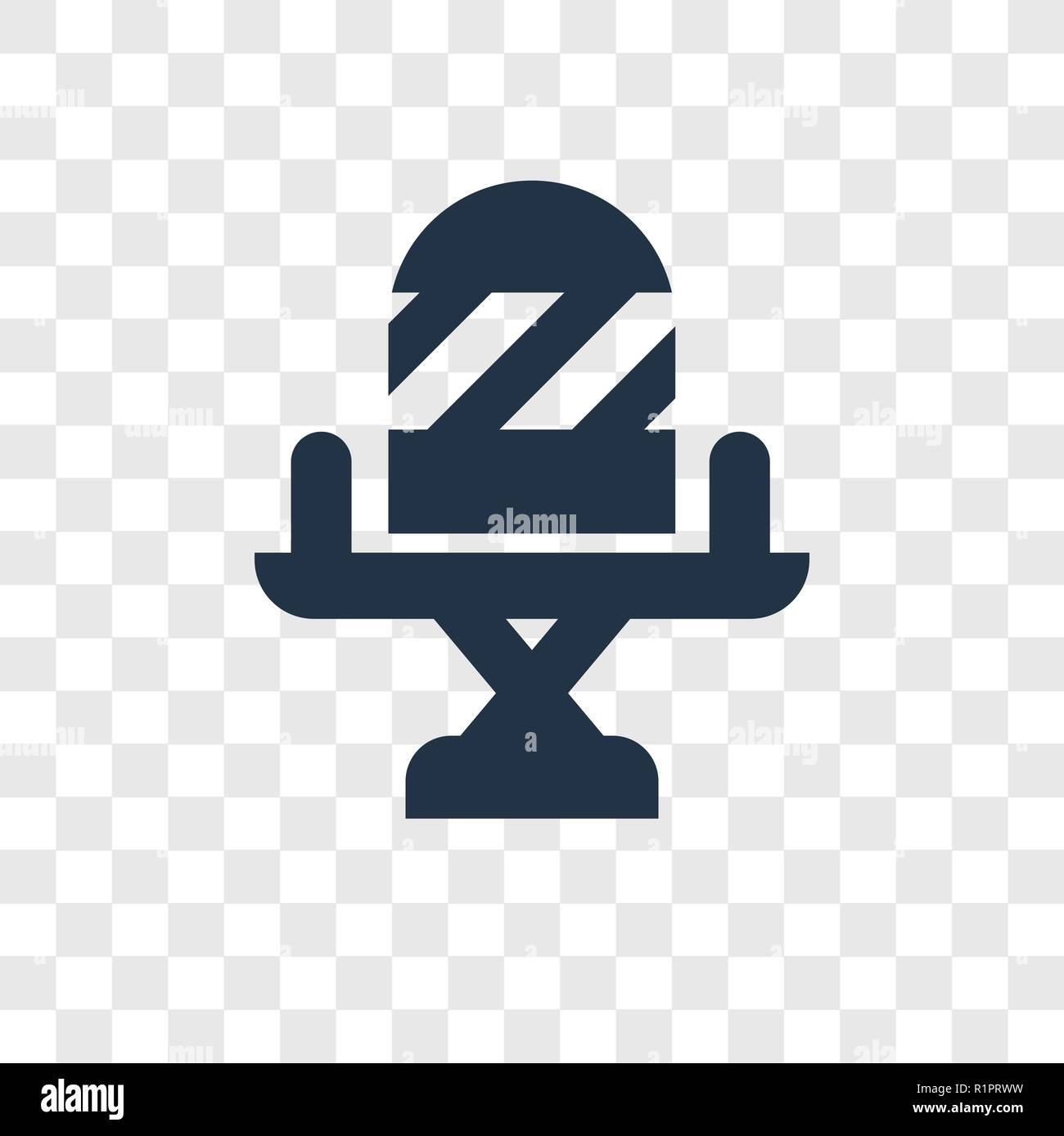 Director chair vector icon isolated on transparent background, Director ...