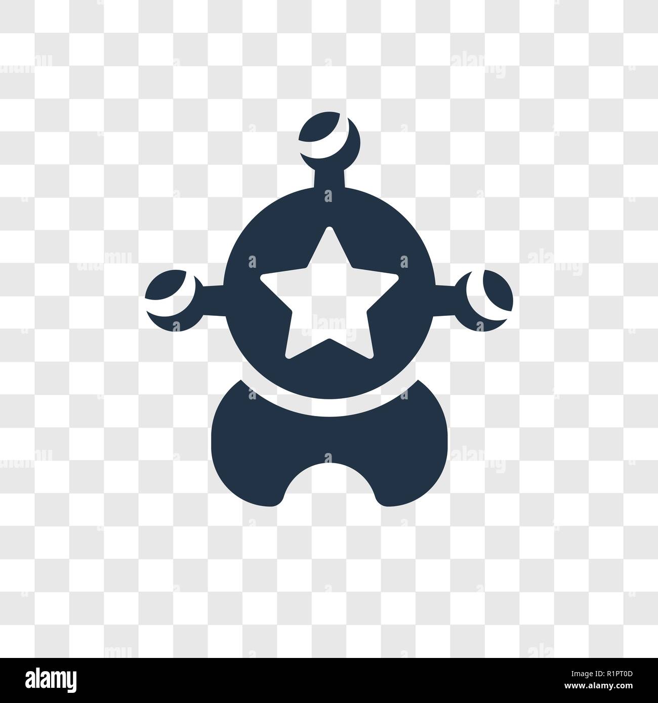 Sheriff vector icon isolated on transparent background, Sheriff ...