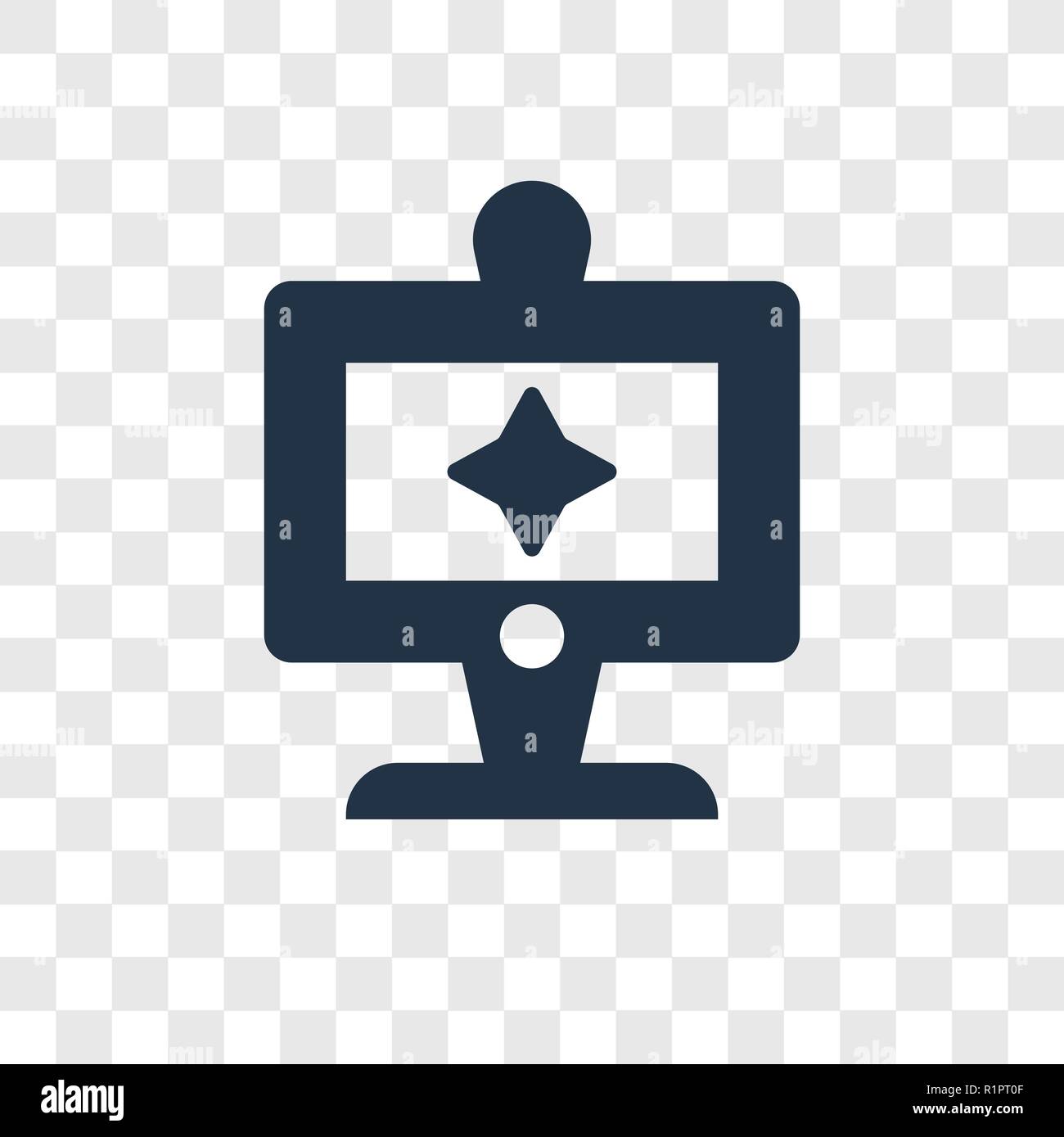 Computer vector icon isolated on transparent background, Computer ...