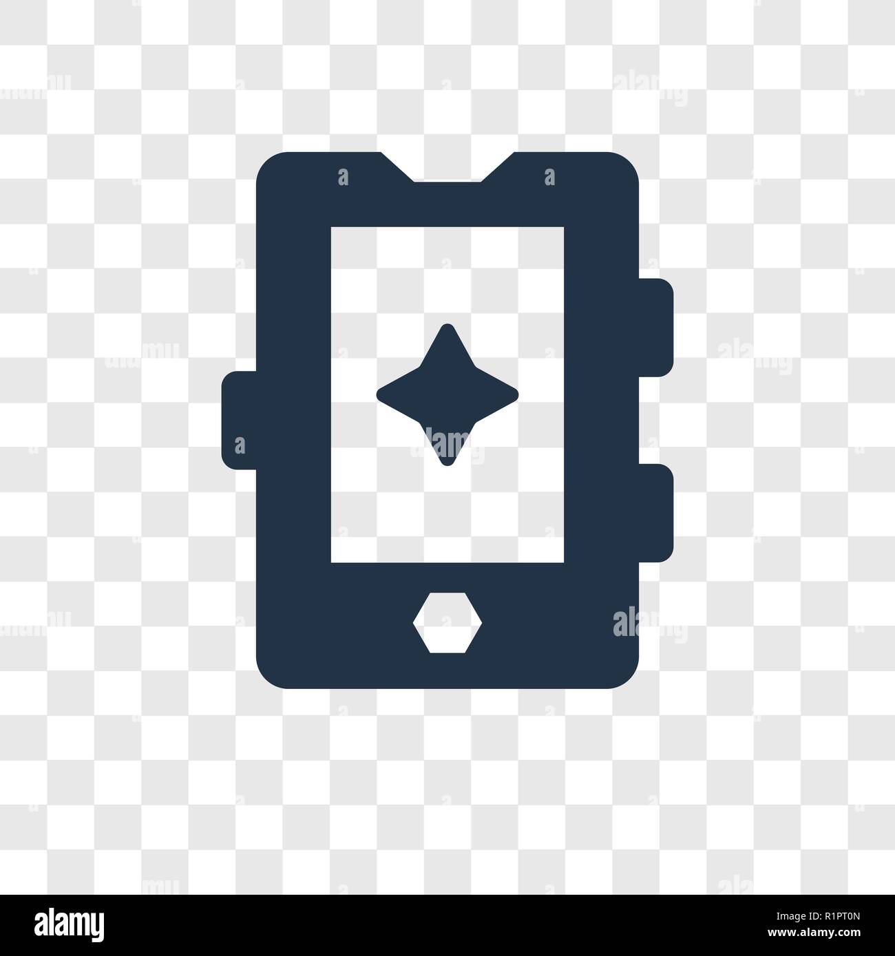 Smartphone vector icon isolated on transparent background, Smartphone ...