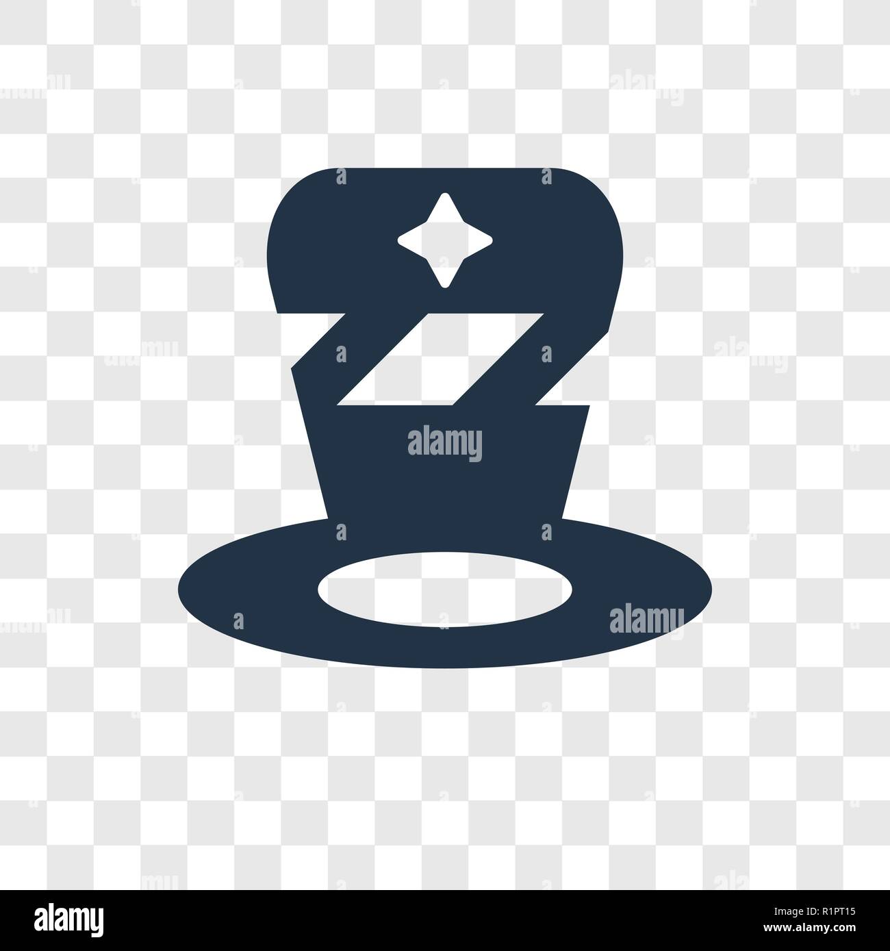 Hat vector icon isolated on transparent background, Hat transparency ...