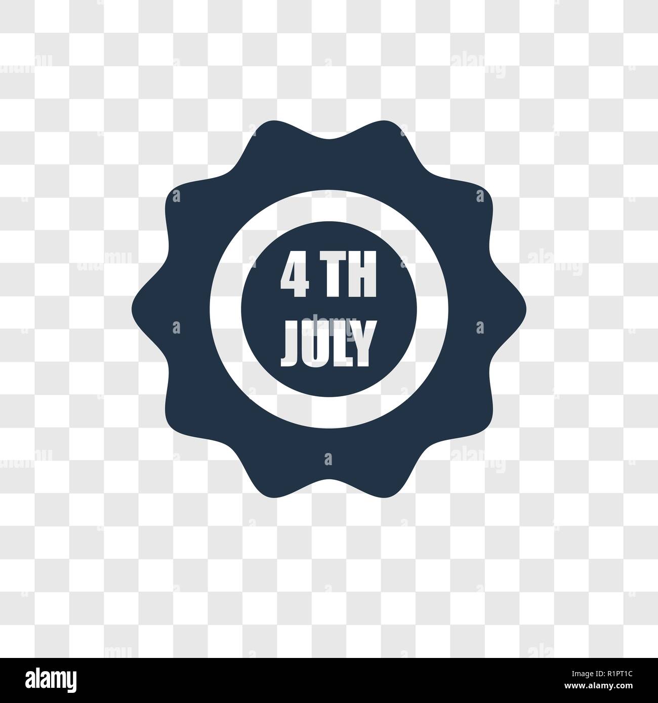 4th of july vector icon isolated on transparent background, 4th of july ...