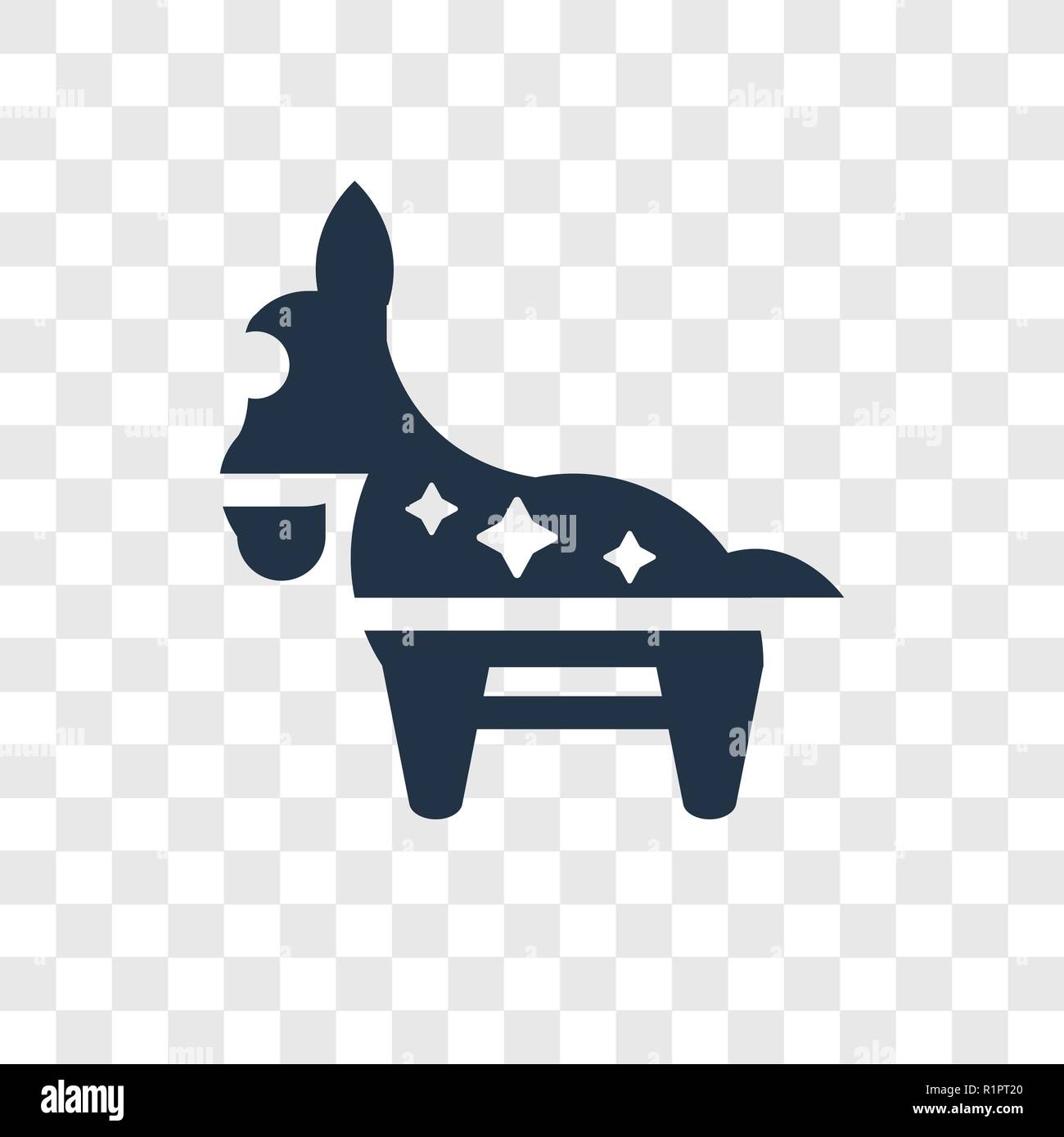 Donkey vector icon isolated on transparent background, Donkey ...