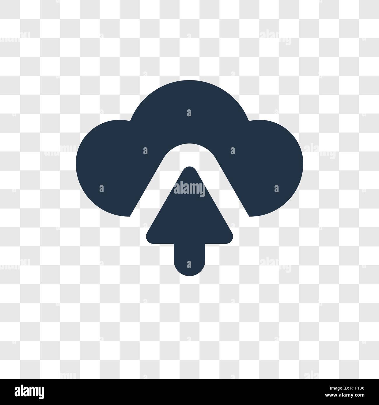 Cloud computing vector icon isolated on transparent background, Cloud computing transparency ...