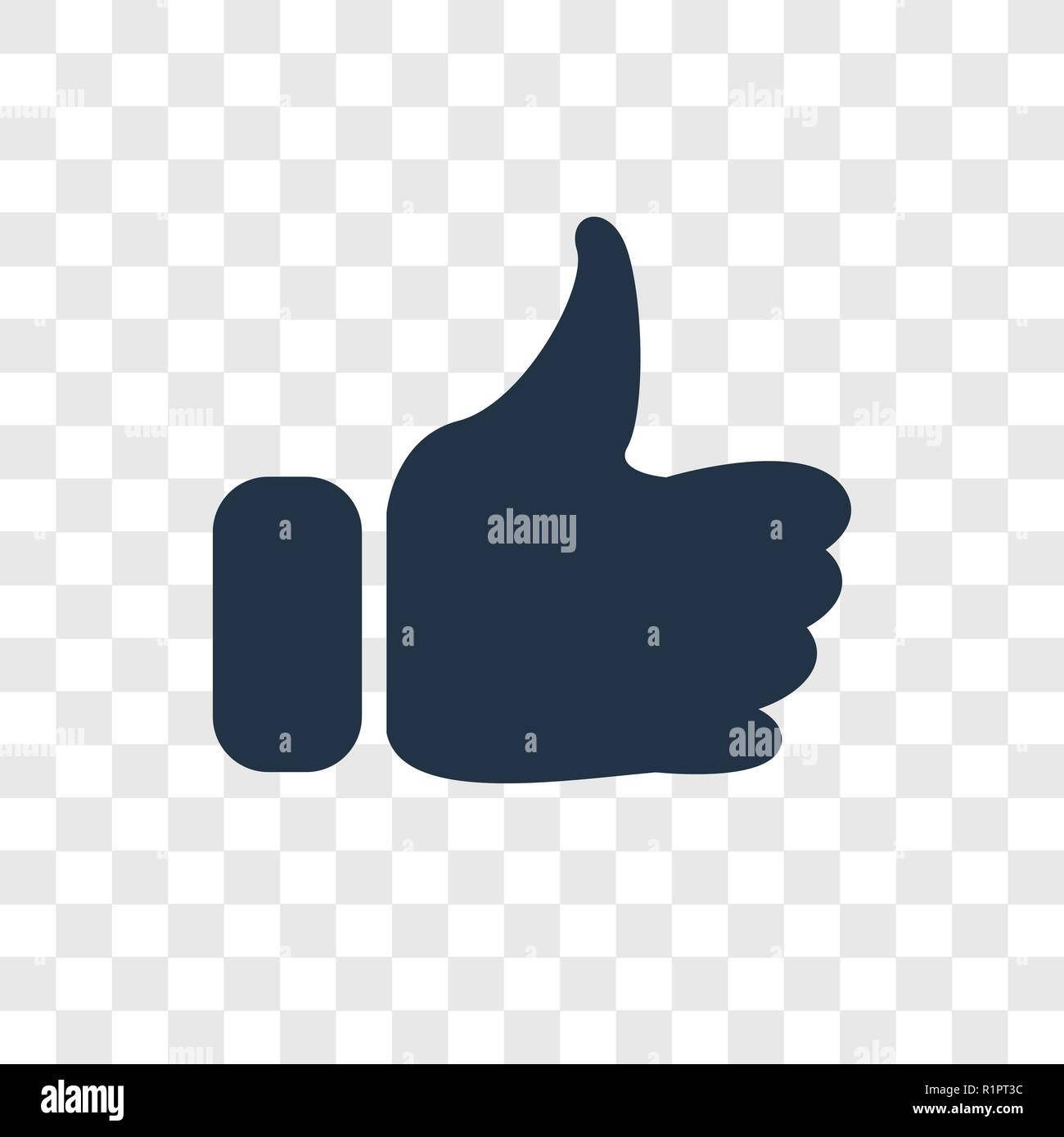 Like vector icon isolated on transparent background, Like transparency ...