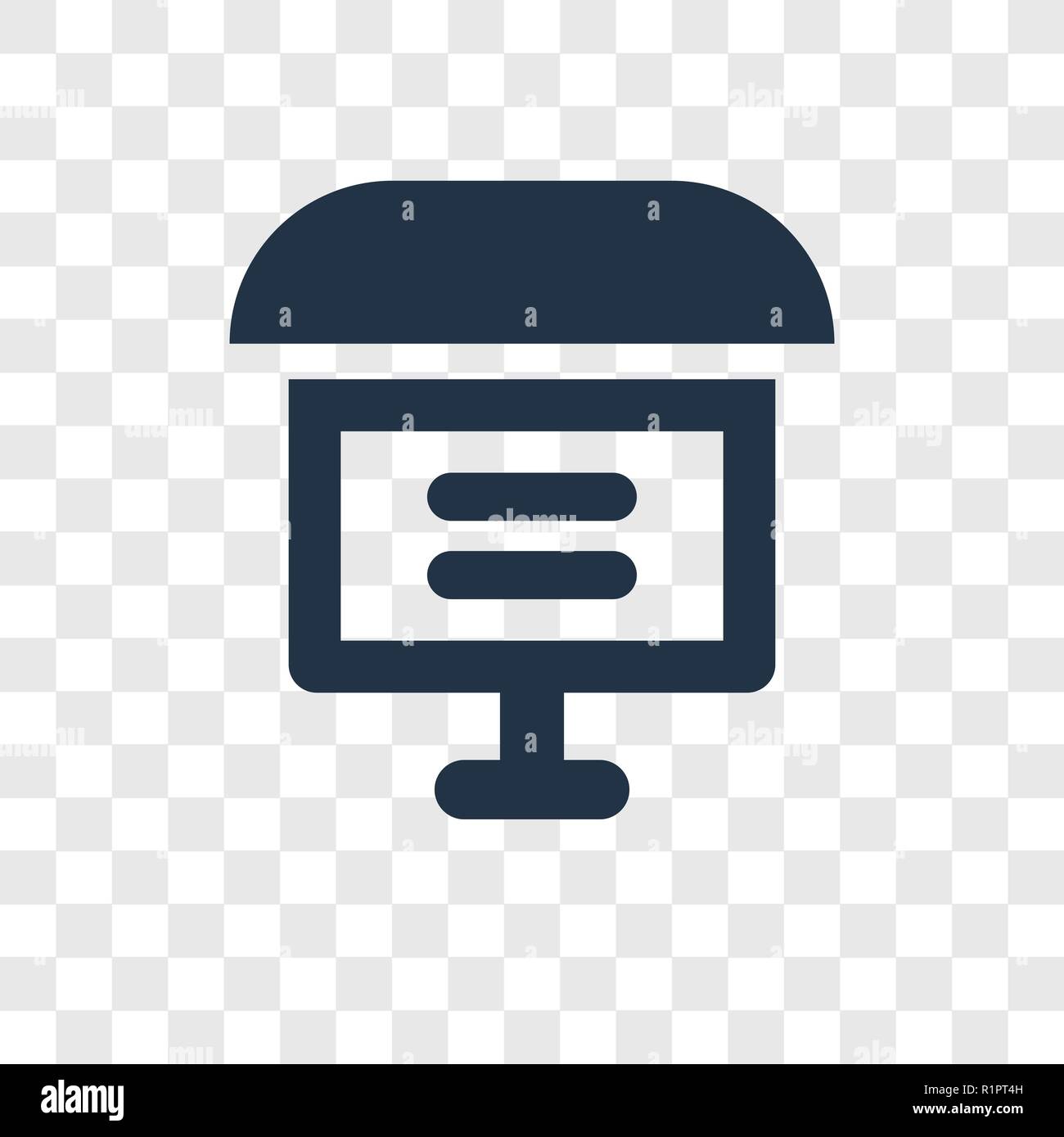 Panel vector icon isolated on transparent background, Panel ...