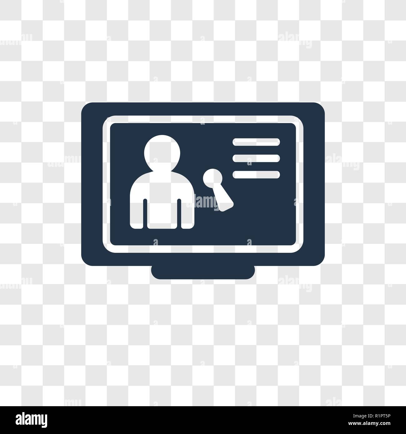 Announcer vector icon isolated on transparent background, Announcer ...