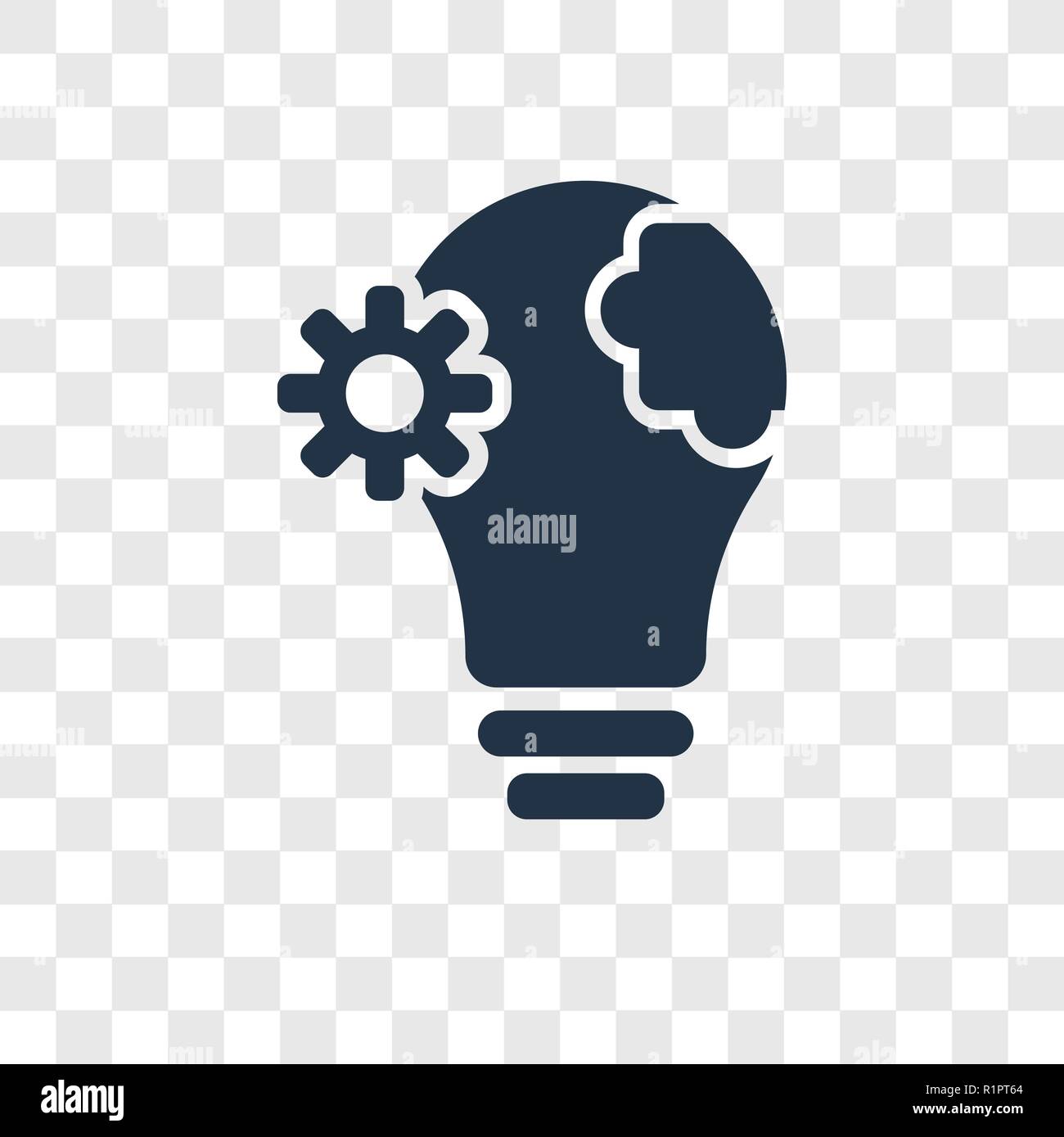 Idea vector icon isolated on transparent background, Idea transparency ...