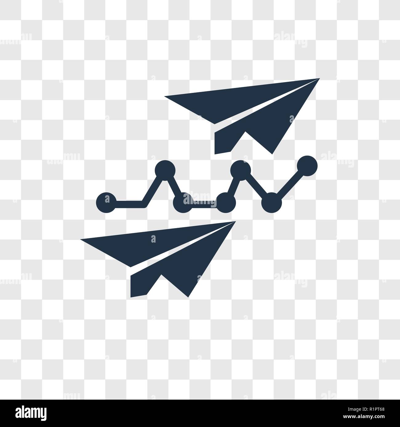 Paper plane vector icon isolated on transparent background, Paper plane ...