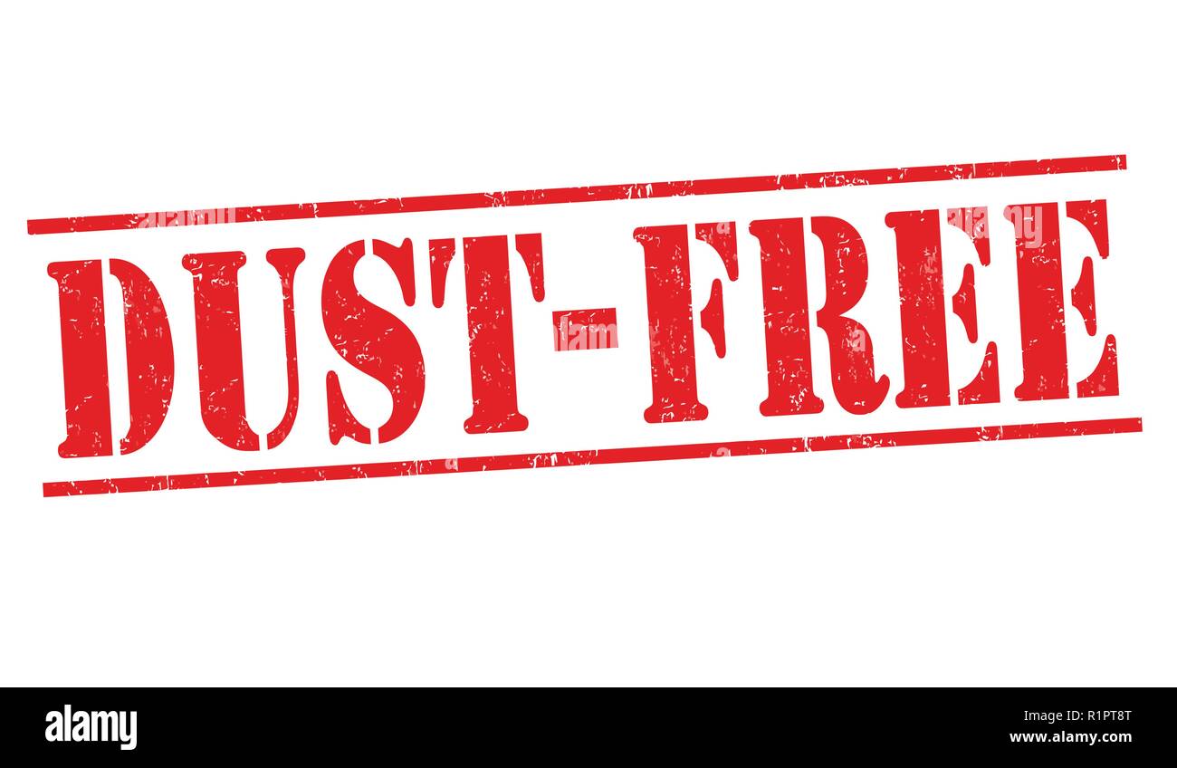 Dust free sign or stamp on white background, vector illustration Stock ...