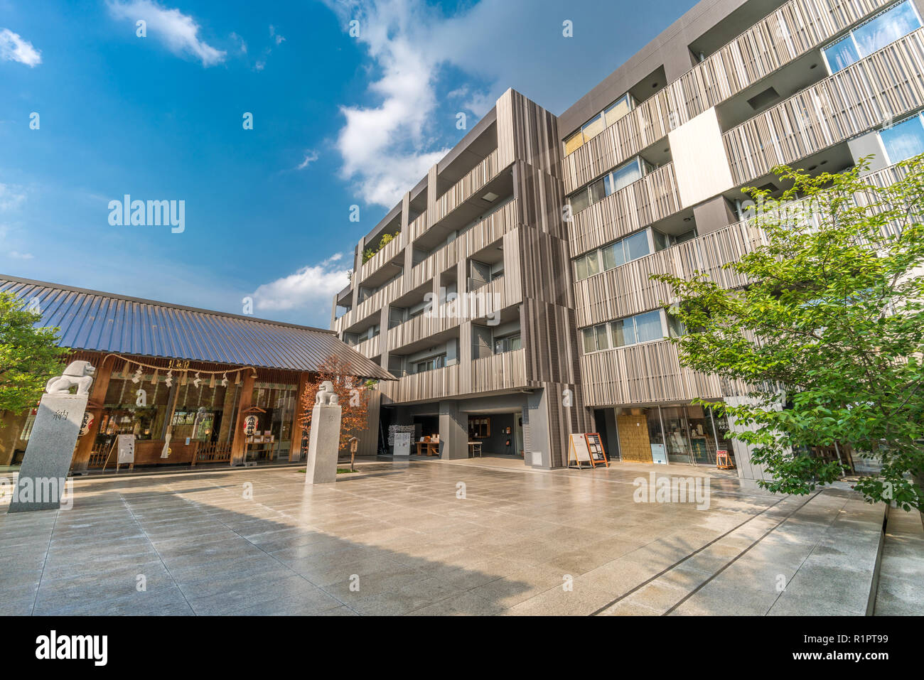 Tokyo, Japan - August 03, 2018 : Akagi Cafe and Akagi Jinja. Shinto ...