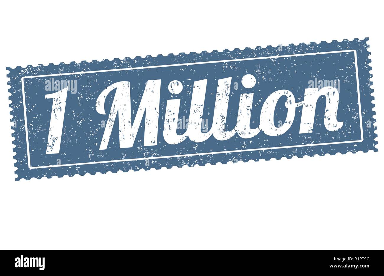 1 million sign or stamp on white background, vector illustration Stock ...