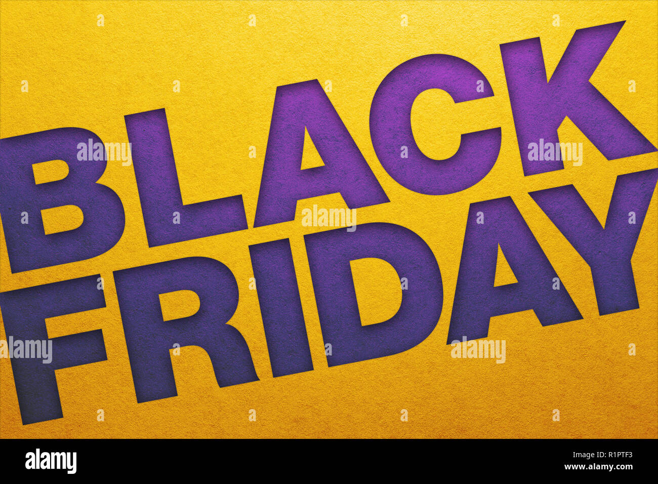 Black friday poster. Paper texture. Material design Stock Photo - Alamy