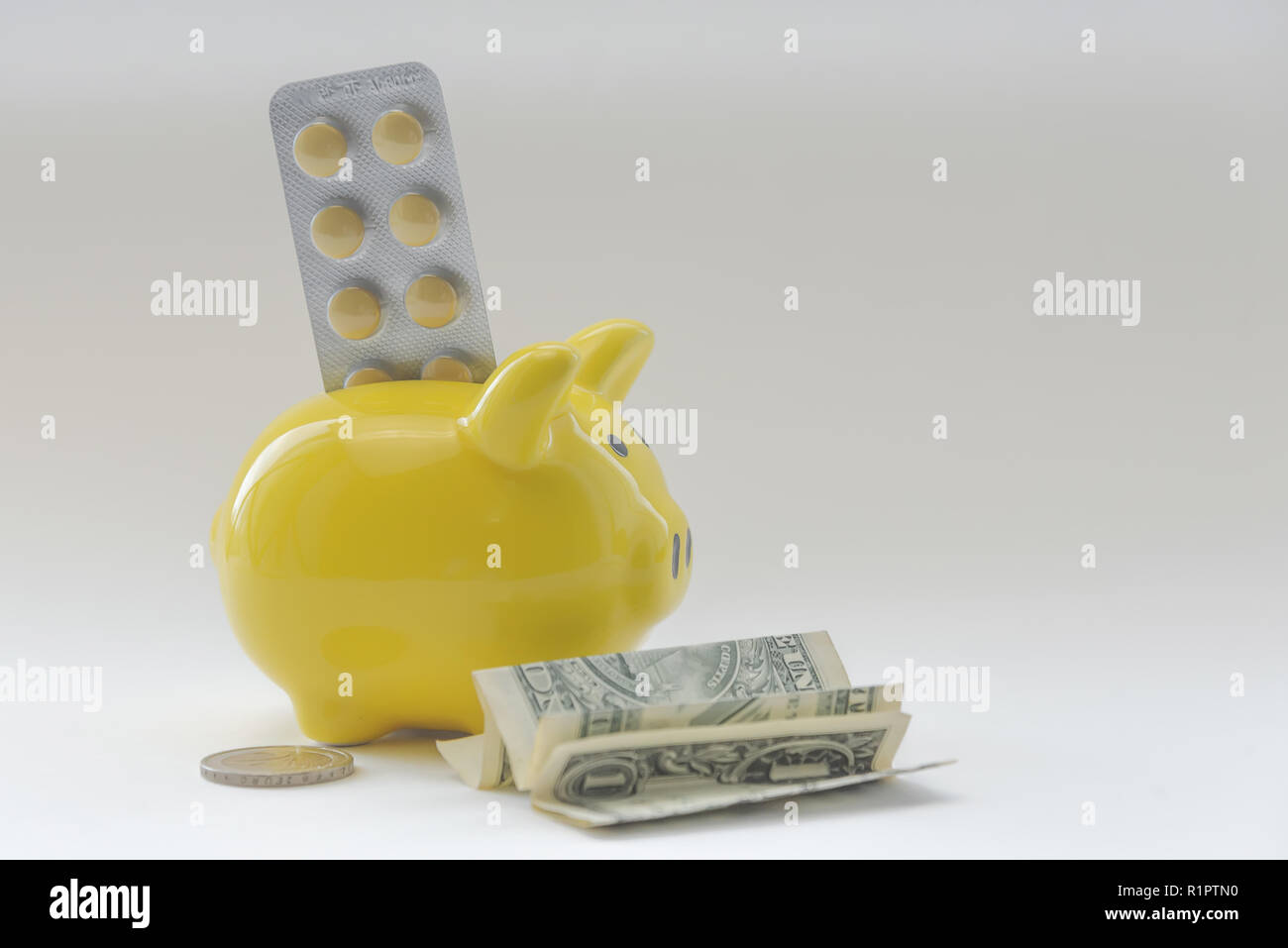 concept of expensive drugs. social problems. piggy bank Stock Photo - Alamy