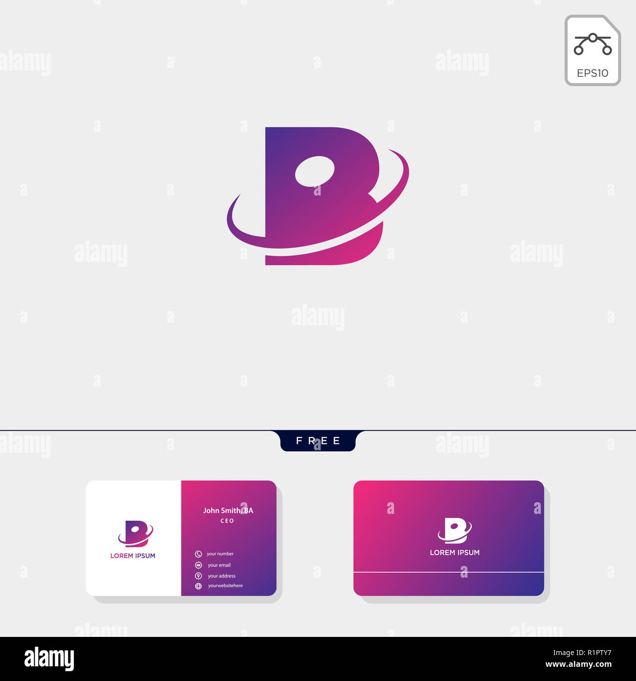 premium abstract initial B, logo template vector illustration and logo ...