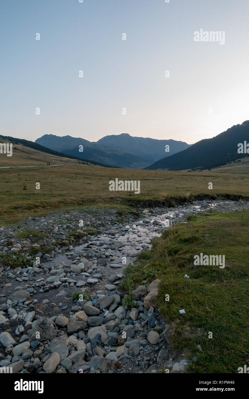 River in baqueira through the valley of Aran, Spain Stock Photo - Alamy