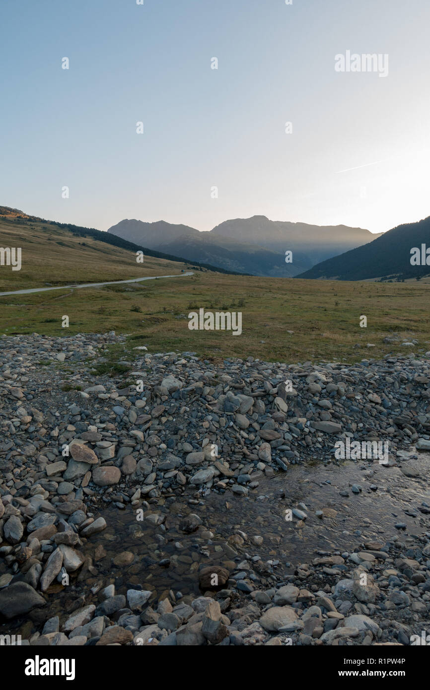 River in baqueira through the valley of Aran, Spain Stock Photo - Alamy