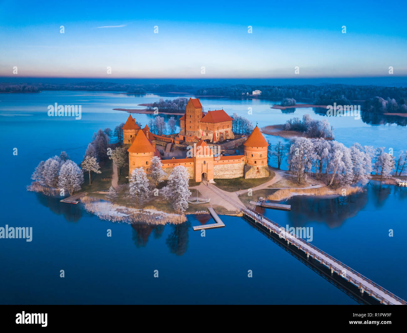 Trakai castle frozen lake galve hi-res stock photography and images - Alamy
