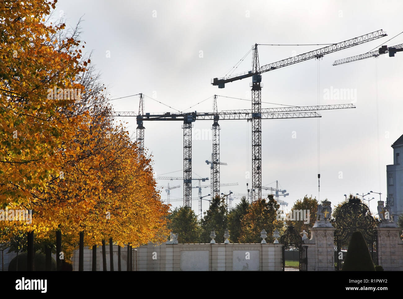 Construction of new buildings in Vienna. Austria Stock Photo - Alamy