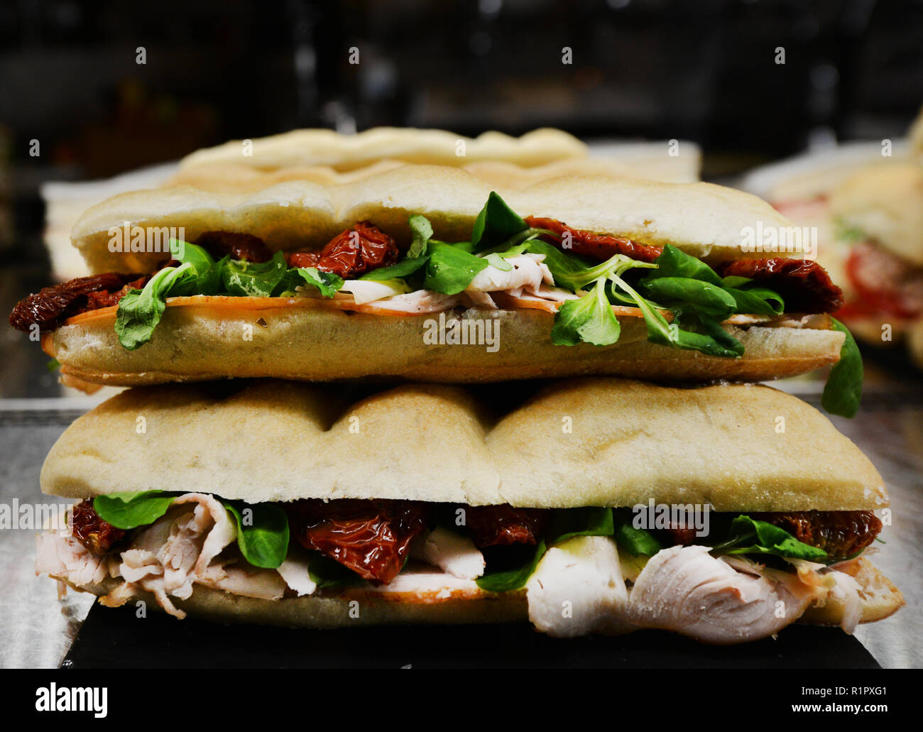 Italian sandwiches served at Cafe Tiberino in Rome Stock Photo - Alamy