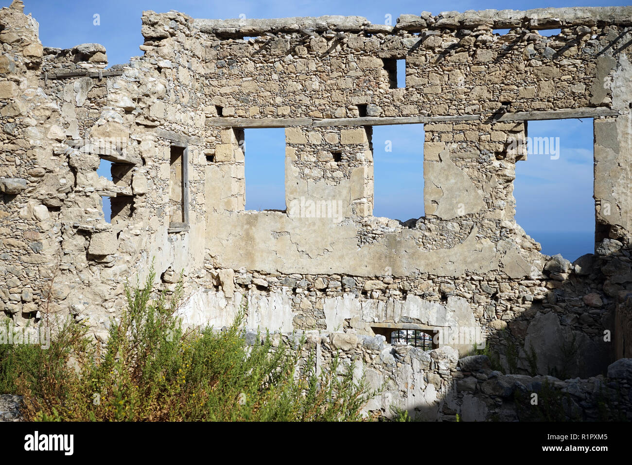 Corner of ruined house Stock Photo - Alamy