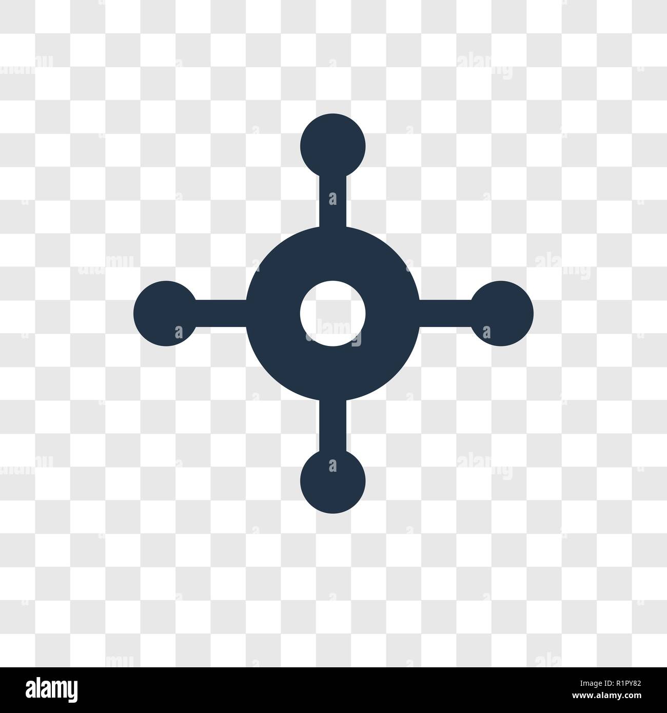Molecule vector icon isolated on transparent background, Molecule ...