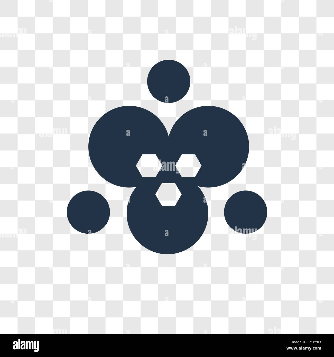 Molecules vector icon isolated on transparent background, Molecules ...