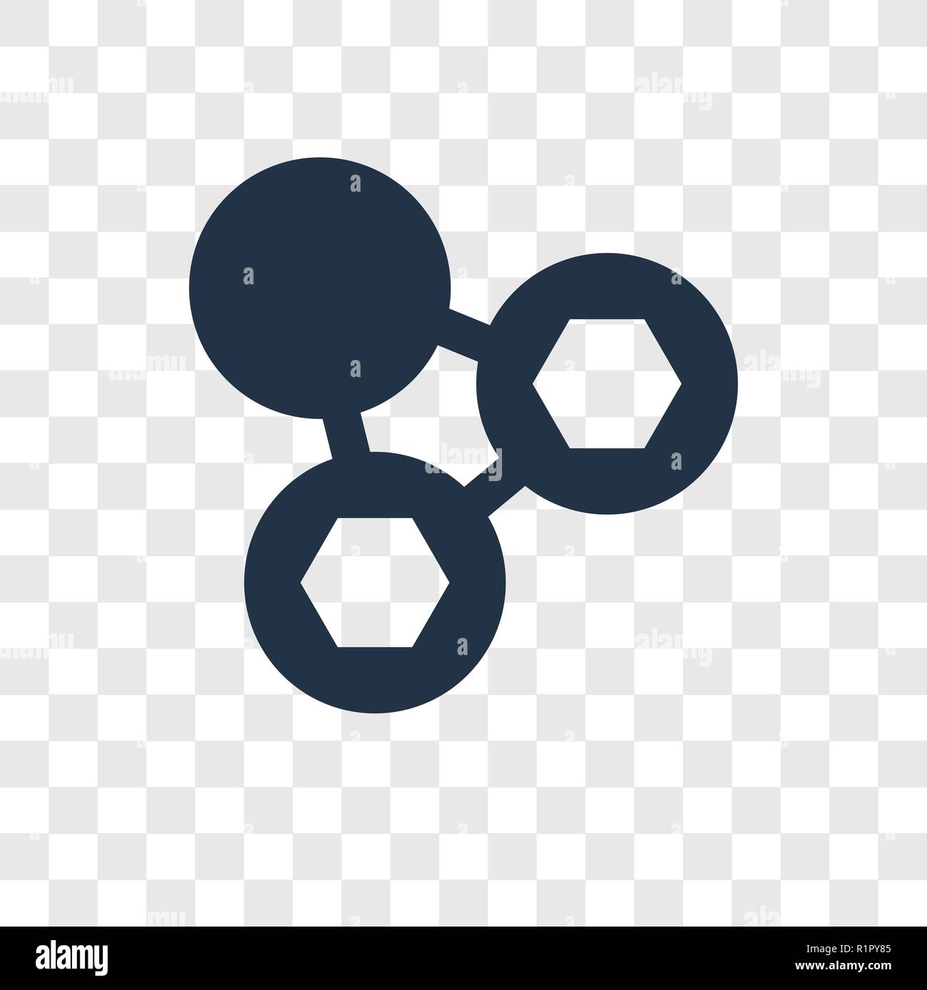 Molecules vector icon isolated on transparent background, Molecules ...