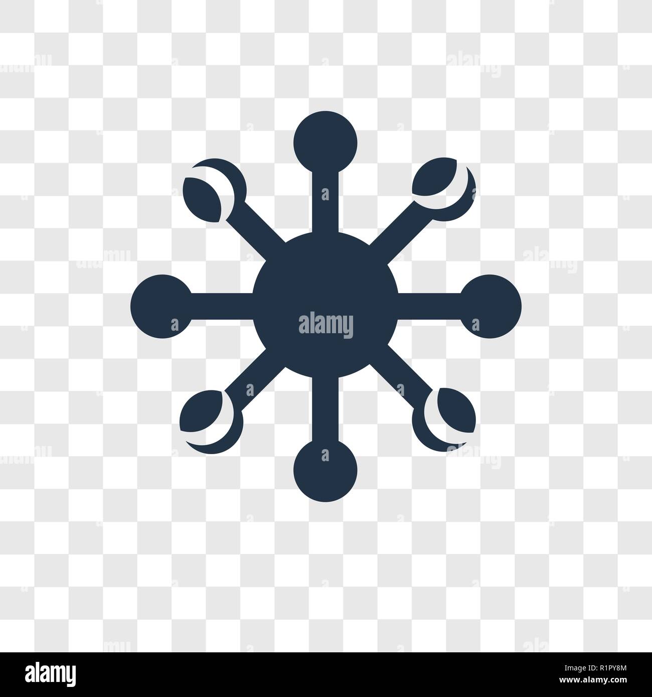 Molecules vector icon isolated on transparent background, Molecules ...