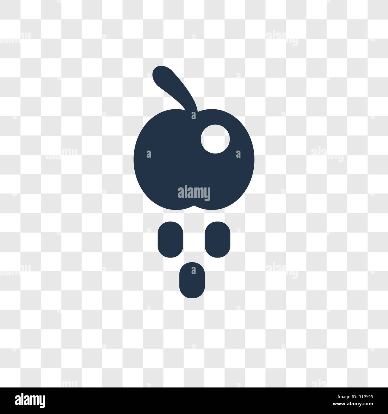 Apple vector icon isolated on transparent background, Apple ...