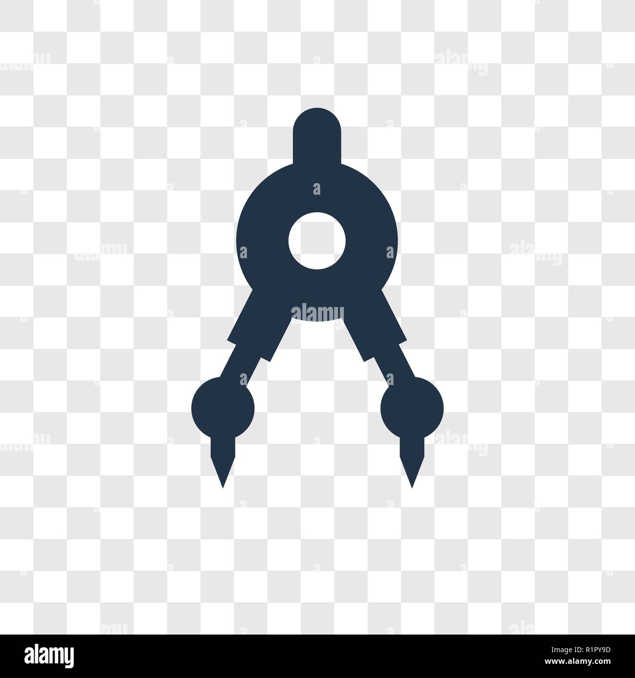 Compass vector icon isolated on transparent background, Compass ...